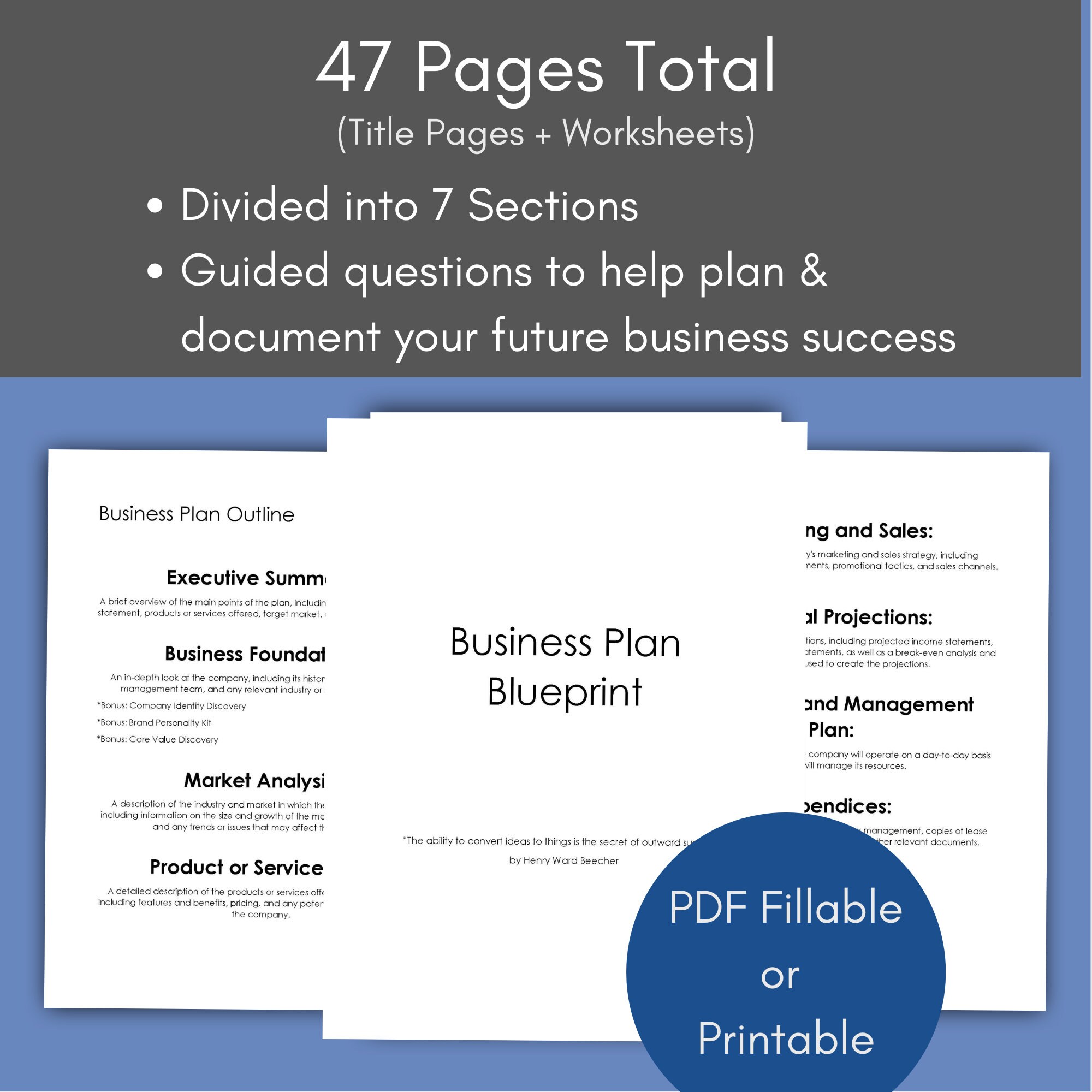 Business Plan Template: Start up Business Planner, Small Business ...