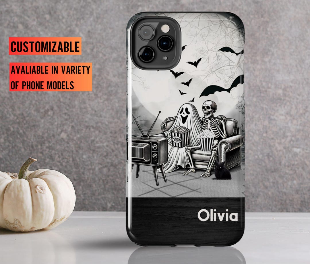 Halloween Spooky Scary Creepy Ghost & Skeleton Movie Phone Case for ...