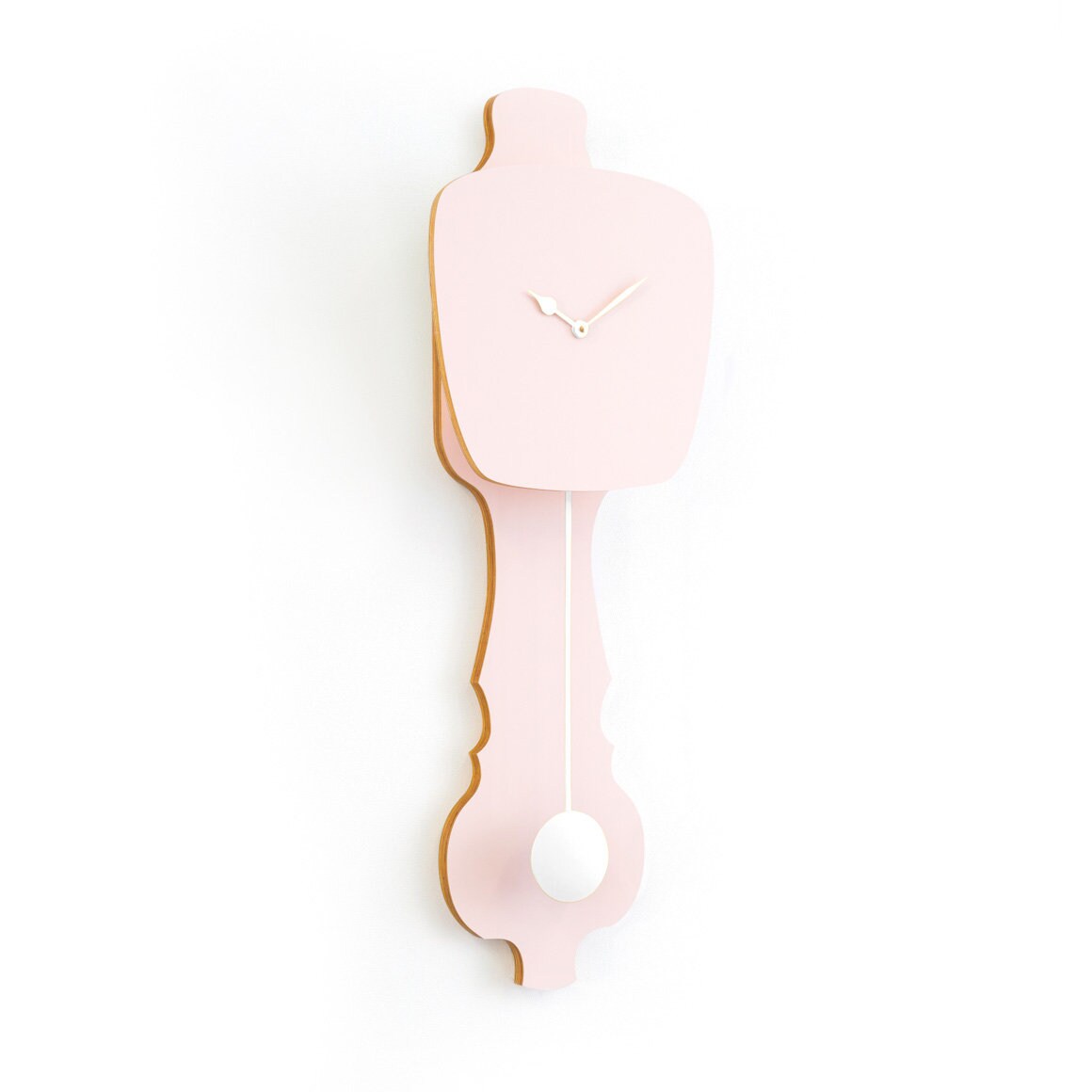 KLOQ Wall Clock Peach Pastel pink Retro Minimal Design. - Etsy