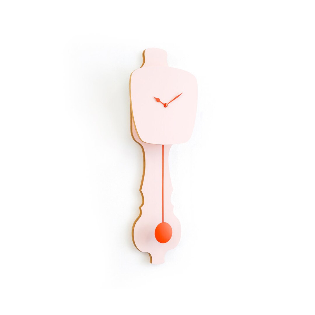 KLOQ Wall Clock Peach Pastel pink Retro Minimal Design. - Etsy