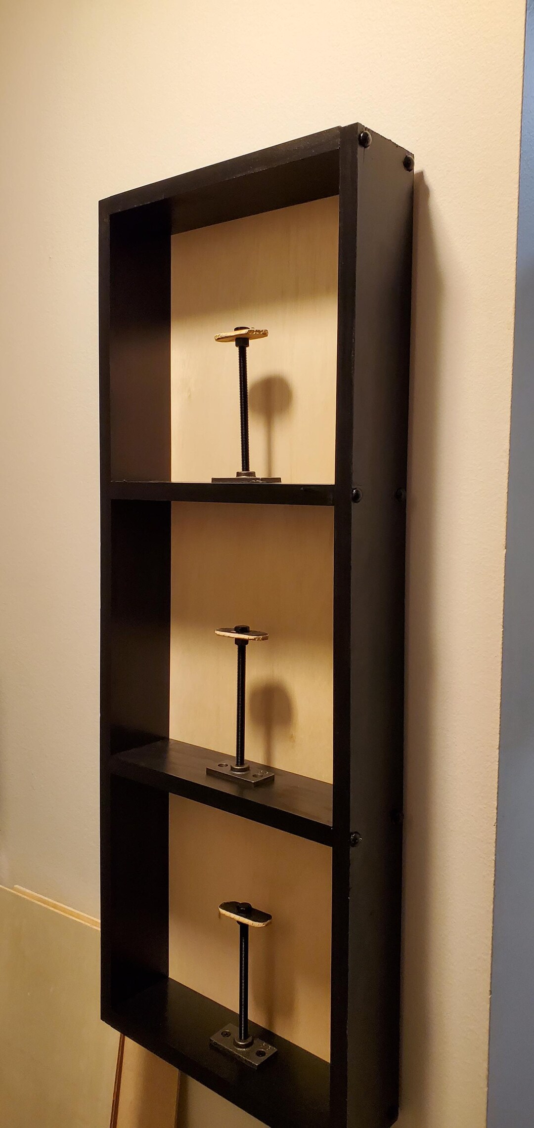 Three Compartment Wooden Shadowbox "blank" 36 X 13 X 4. Ideal for ...