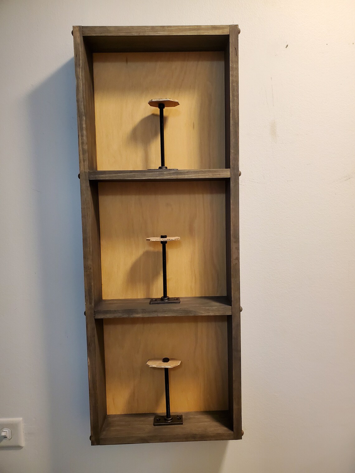 Grey/natural 3 Vertical Shadowbox for Glove Collection. Great for ...