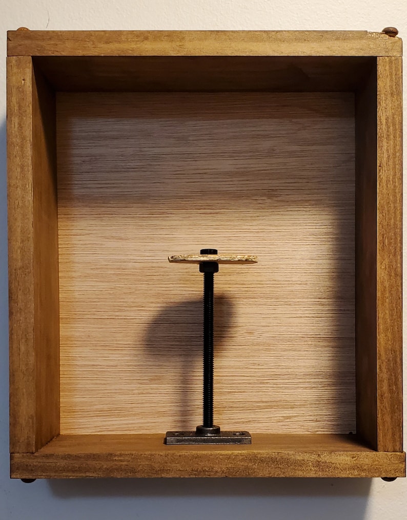 REGULAR Wooden Shadowbox "blank" (13 X 12 X 4), Walnut/tan. Ideal for ...