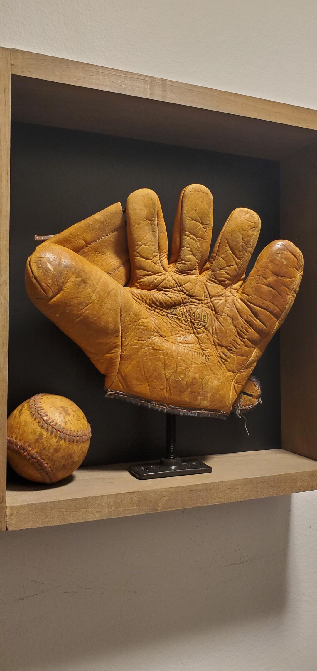 Midcentury Ol' Reliable Glove Shadowbox, Baseball Fan Gift - Etsy