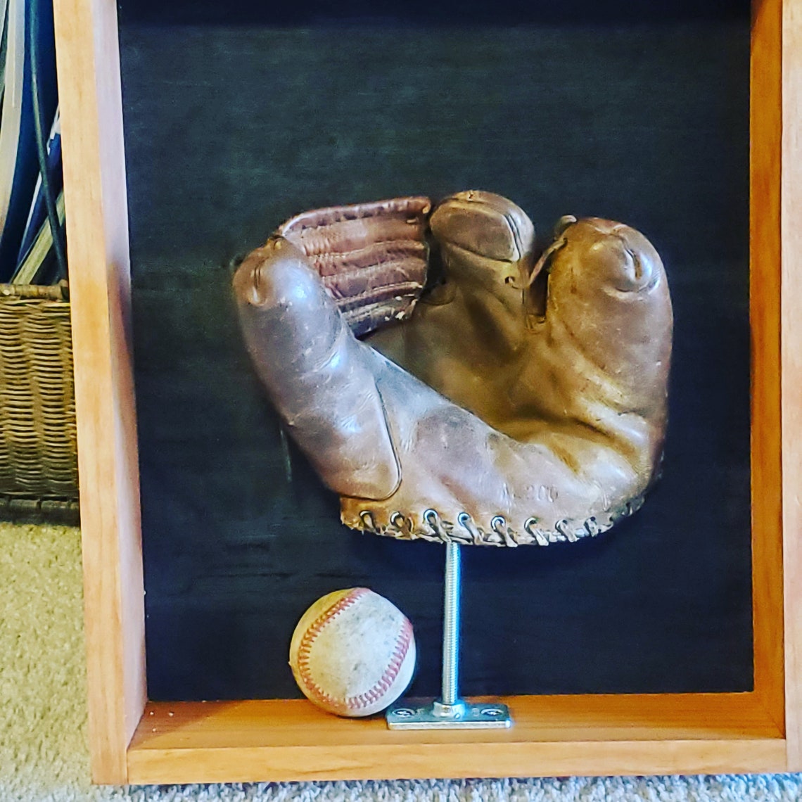 LARGE Format Wooden Shadowbox "blank" for Mounting Personal Vintage ...