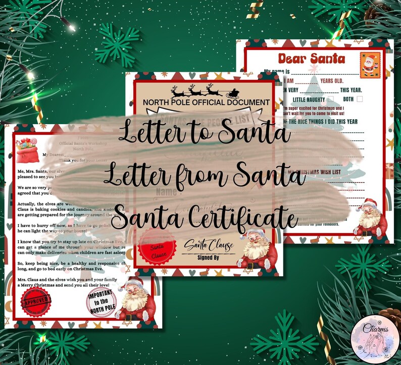 Printable Letter to Santa, Letter From Santa, Christmas Adult Games ...
