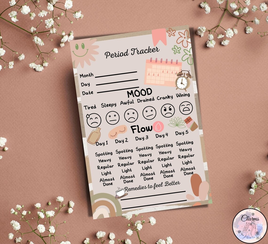 Period Tracker Printables Period Journal Period Recorder - Etsy