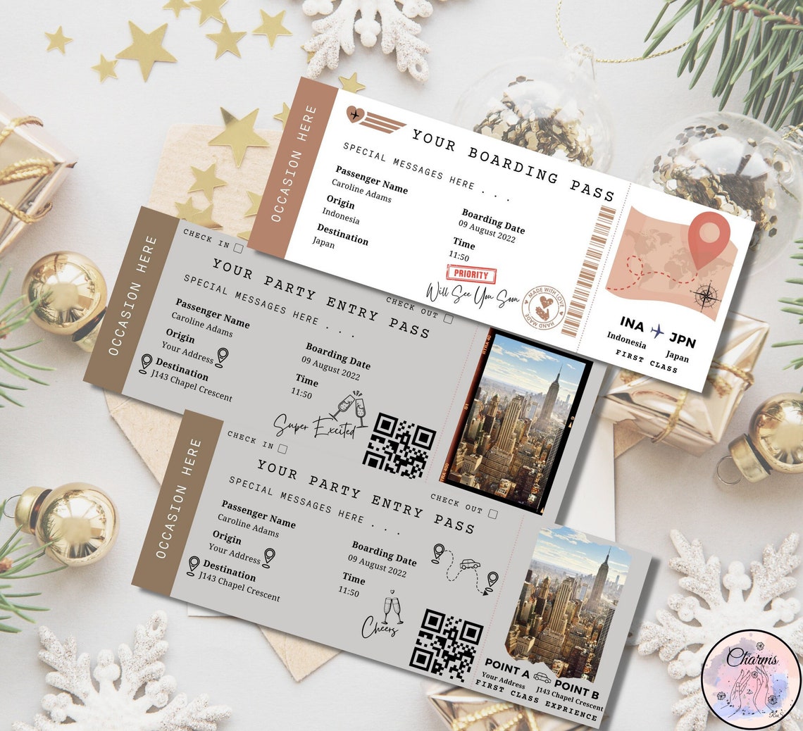 Ticket to Ride Airline Ticket Custom Boarding Pass Save the - Etsy