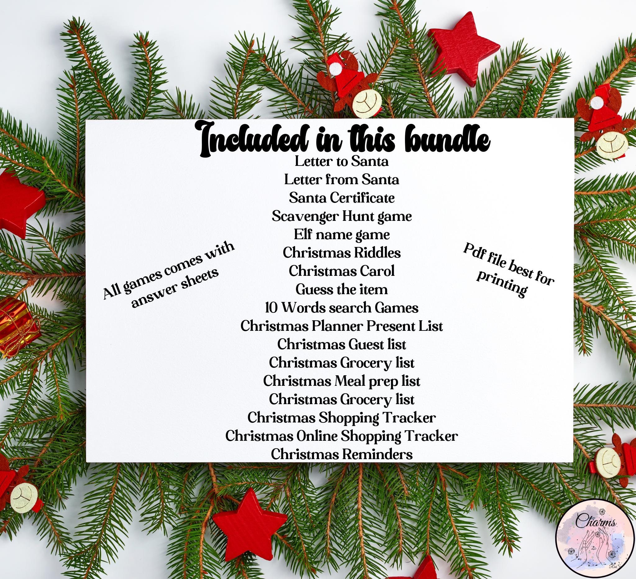 Printable Letter to Santa, Letter From Santa, Christmas Adult Games ...