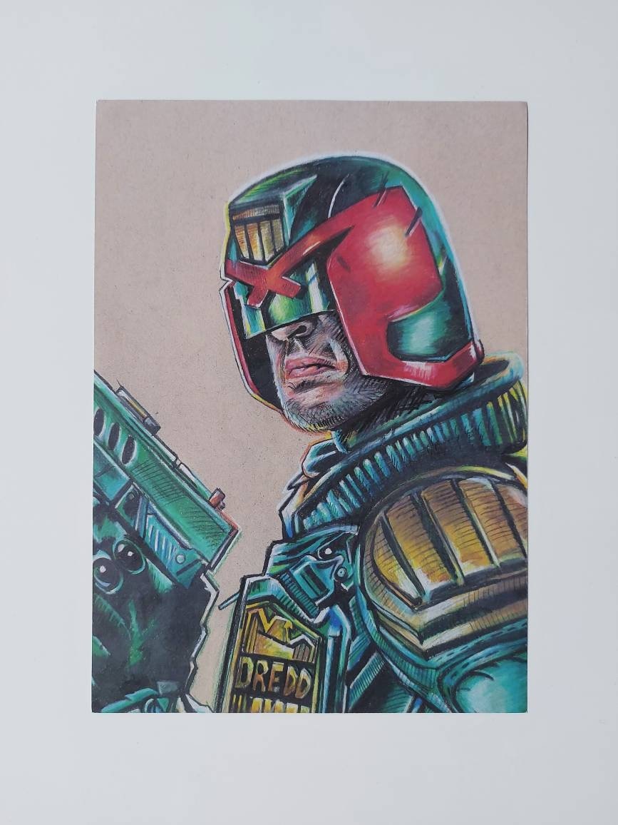 A4 PRINT of a Pencil Drawing of Judge Dredd - Etsy