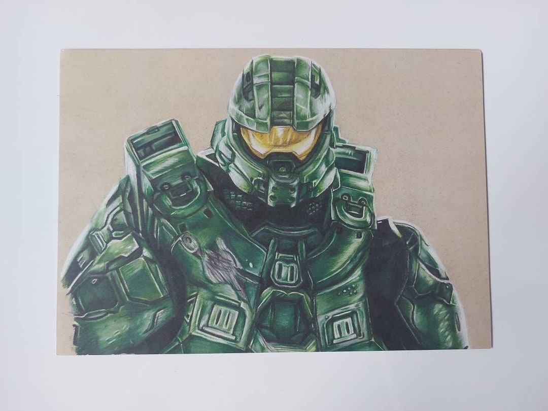 A4 PRINT of Pencil Drawing of HALO - Etsy