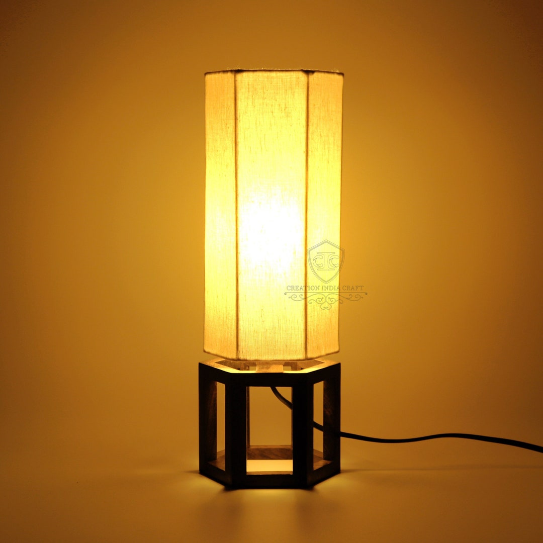 Wooden Table Lamp Distortion Table Lamp Bedside Lamp Wooden Lamp Wooden ...