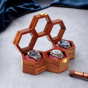 Wooden Watch Box, Watch Storage Organizer, Watch Display Case, Watch ...