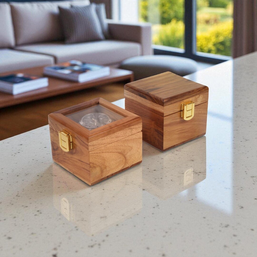 Personalized Handmade Wooden Watch Box With Single-slot, Watch Display ...