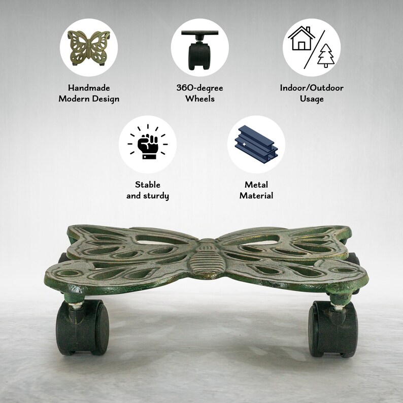 Luxurious and Elegant Golden Butterfly Metal Plant Stand Available ...