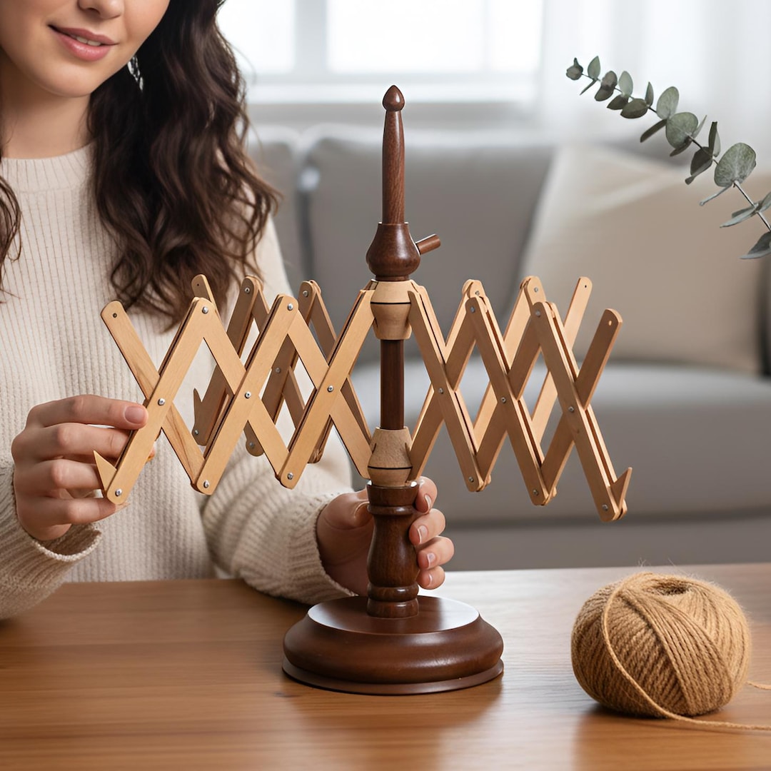 Wooden Tabletop Yarn Swift, Knitting and Crochet Accessories, Weaving ...
