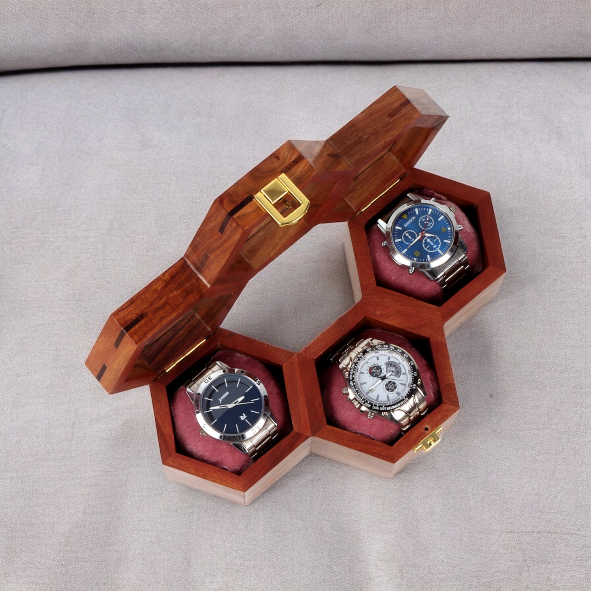 Wooden Watch Box, Watch Display Case, Watch Storage Box, Timepiece Case ...
