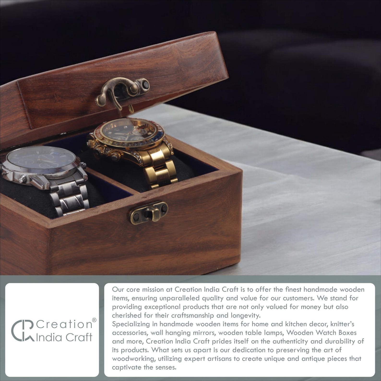 Vintage & Personalised Wooden Watch Box for Men, Jewelry Box Women ...