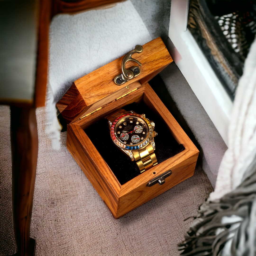 Personalized Handmade Wooden Watch Box With Single-slot : Exquisite ...
