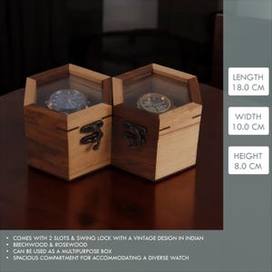 Vintage Wooden Watch Box for Men, Honeycomb Personalized Display ...