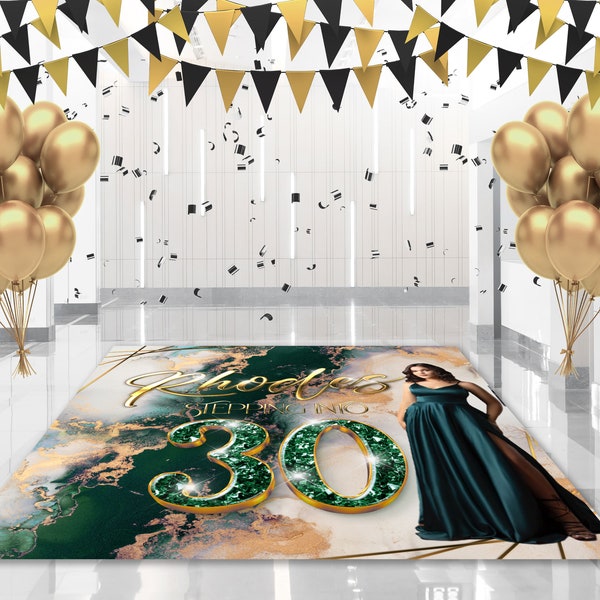 Emerald Green 50th Birthday Backdrop - Etsy Israel