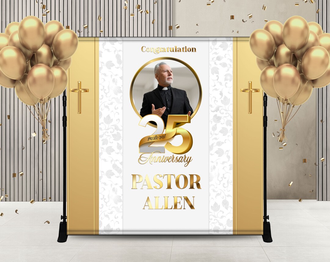 PRINTED or YOU PRINT Pastor Backdrop Pastoral Anniversary - Etsy