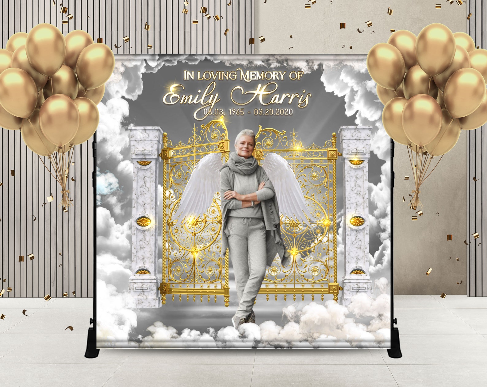 PRINTED or YOU PRINT Memorial Backdrop Funeral Backdrop - Etsy