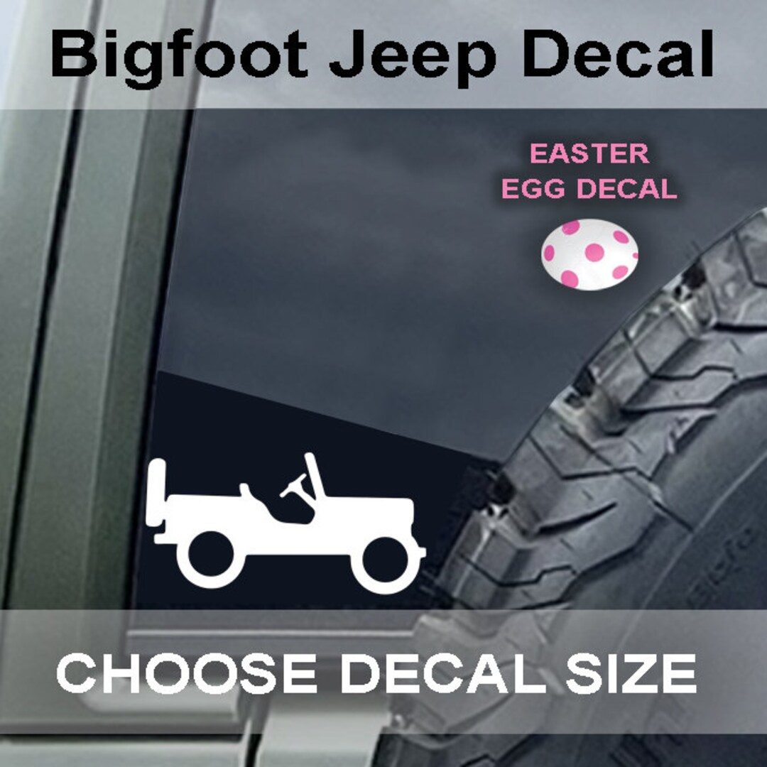 PREMIUM Jeep Car Window DECAL Easter Egg Windshield Sticker - Etsy