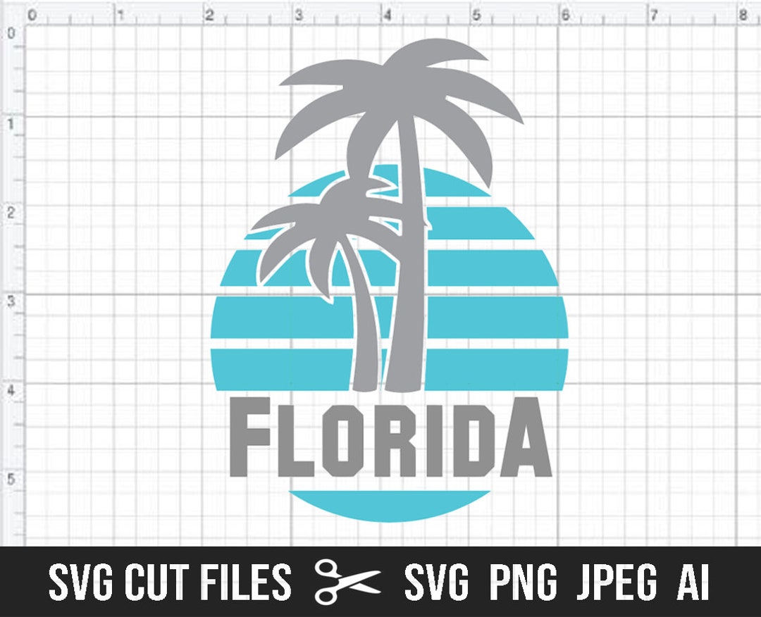 Florida Svg, Florida Png, Florida Jpg, Florida Palm Tree State, Circle ...