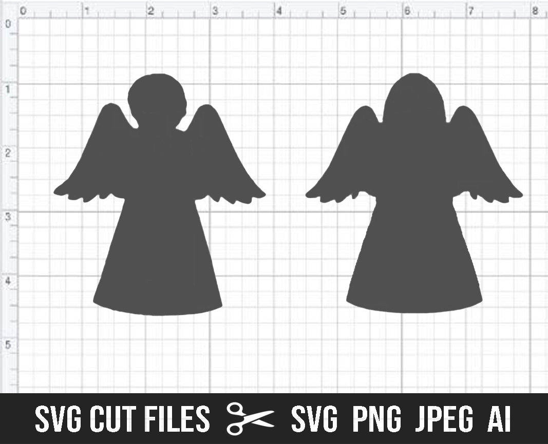Angel Svg, Angel Png, Cricut Cut File, 2 Angels, Male left and Female ...