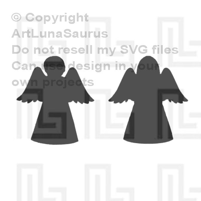 Angel Svg, Angel Png, Cricut Cut File, 2 Angels, Male left and Female ...