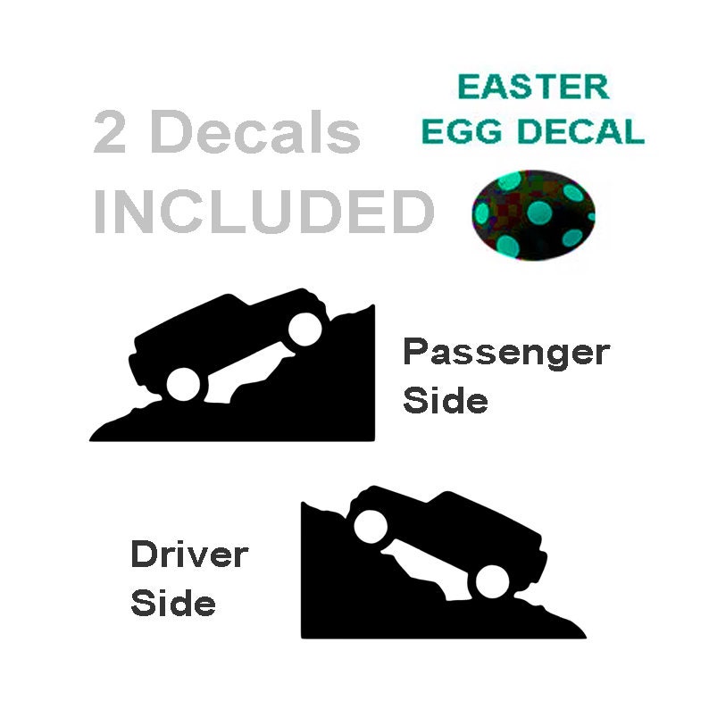 2 PREMIUM Jeep Car Window DECAL Jeep Windshield Stickers Easter Egg ...