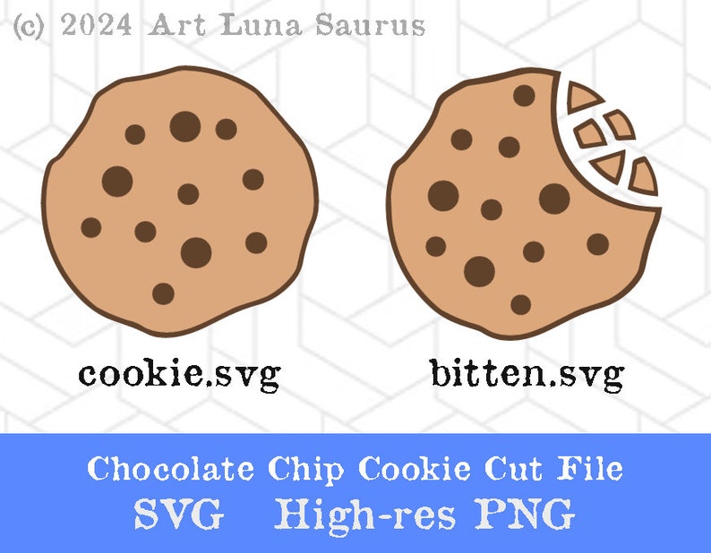 Chocolate Chip Cookie SVG File, Cookie SVG, Cookie PNG, Cricut Cut File ...