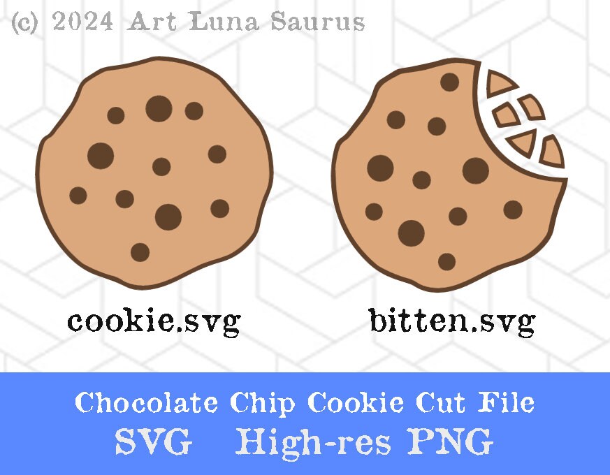 Chocolate Chip Cookie SVG File, Cookie SVG, Cookie PNG, Cricut Cut File ...