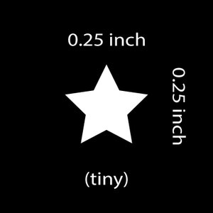 100 Tiny Small Star Stickers, Star Sticker Sheet white, Glow in the ...