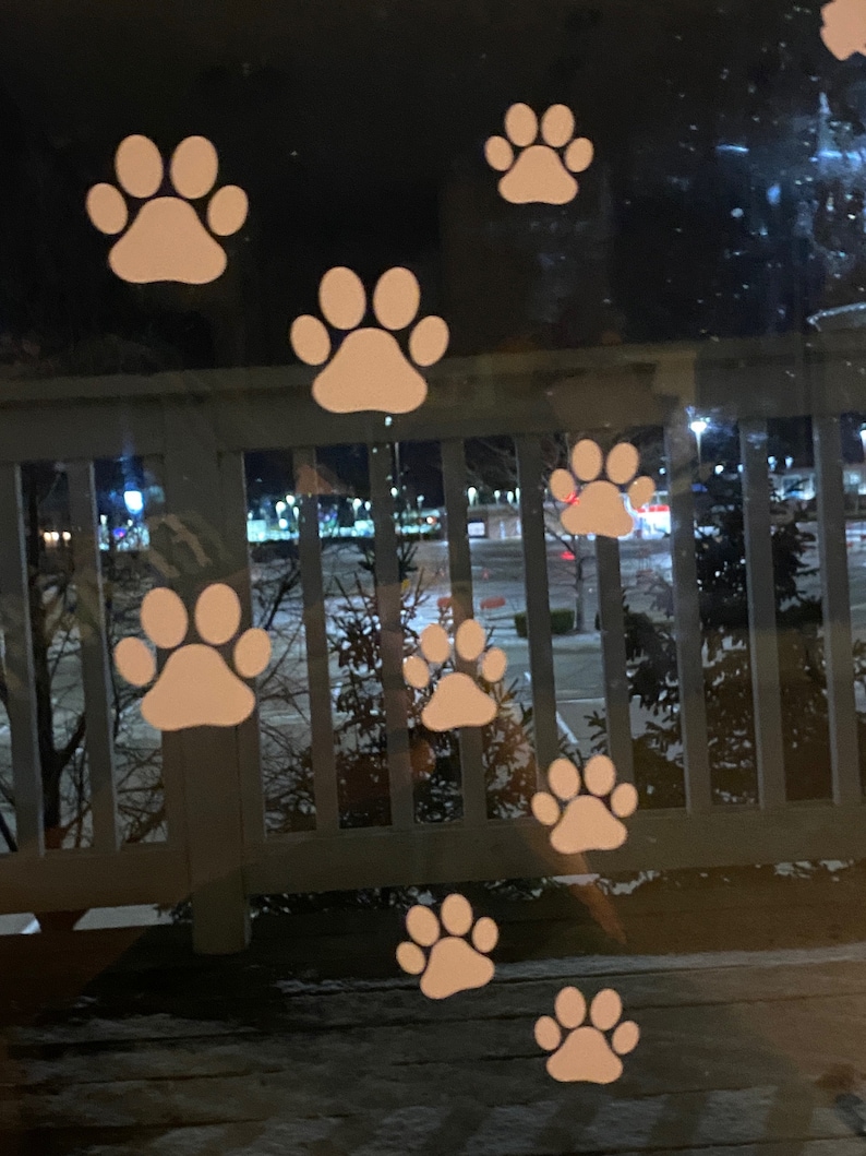 100 CAT PAW PRINTS Decal Stickers, Tiny 2mm, 4mm, 8mm, Cat Mark ...