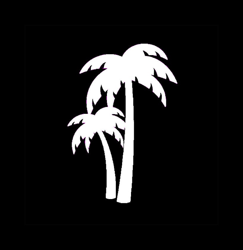 Palm Tree Sticker, Palm Tree Decal, Palm Tree Window Sticker, Bottle ...
