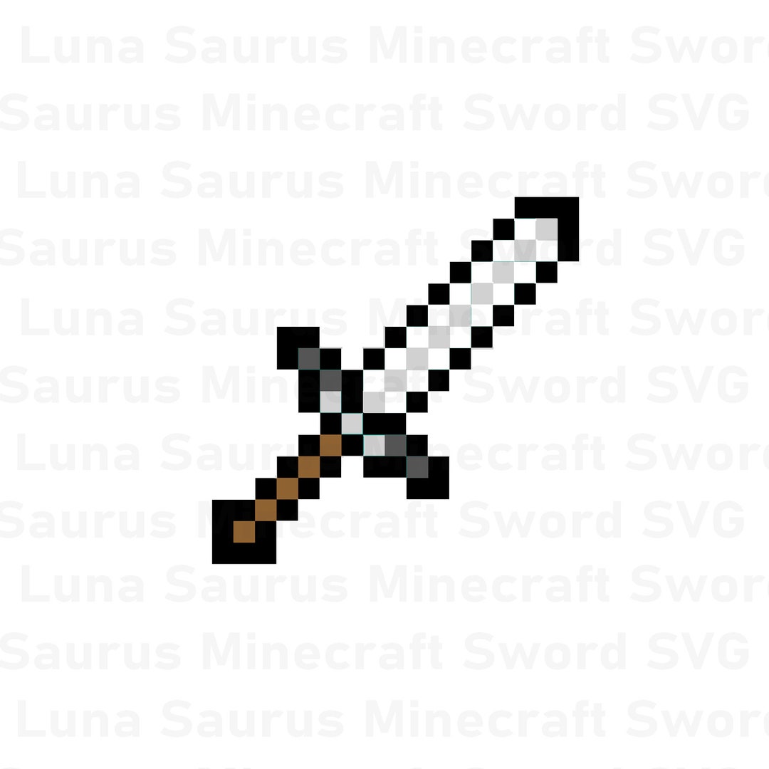 Minecraft Pixel Sword Svg Pixel Sword Png Design File - Etsy Canada