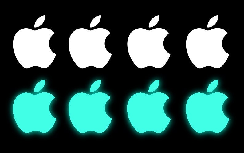 PREMIUM QUALITY Apple Logo Apple Decal Laptop Sticker Hologram, White ...