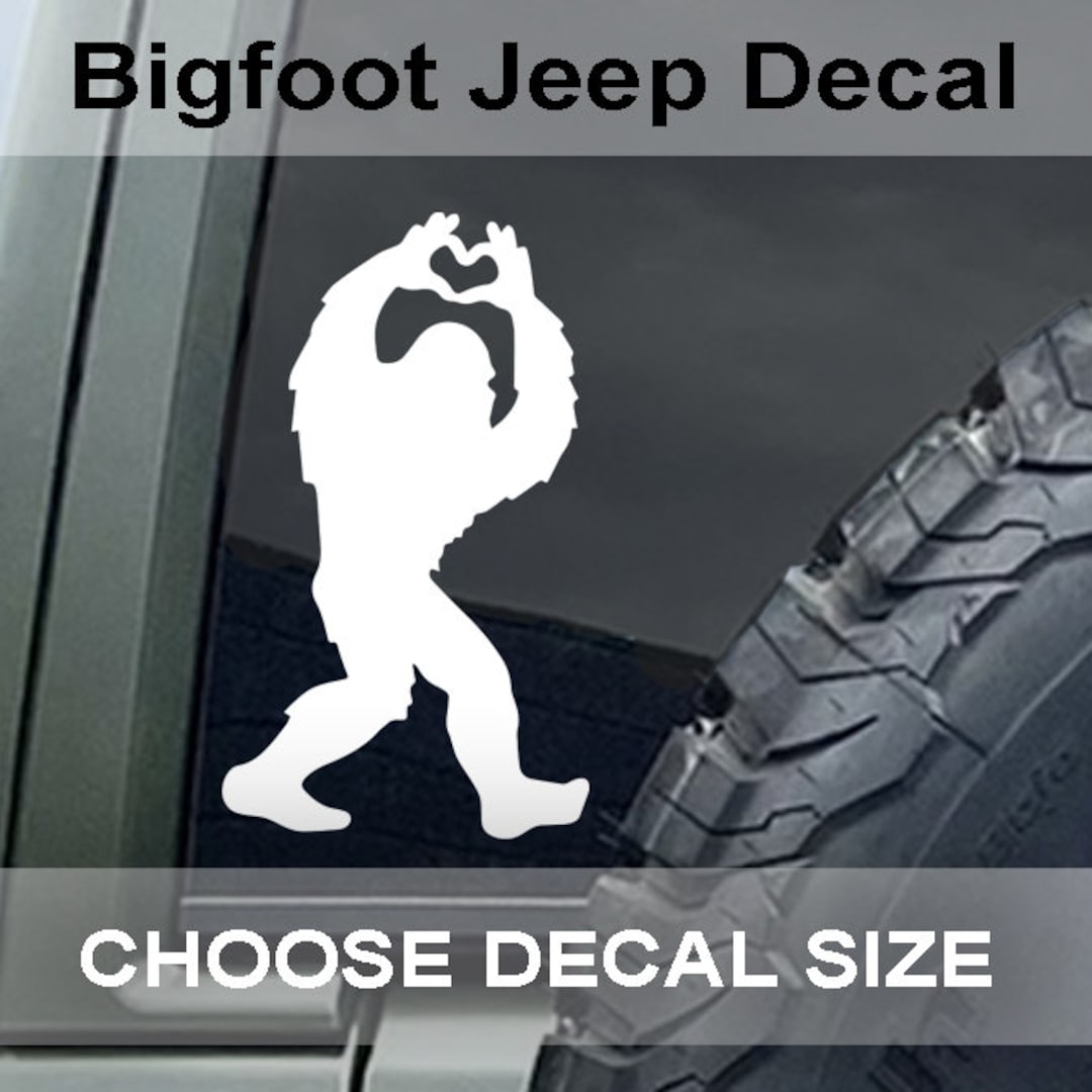 Bigfoot Car DECAL Rockin' Bigfoot Jeep Sasquatch Sticker - Etsy