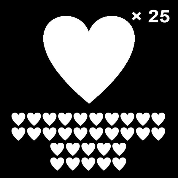 White Heart Stickers - Etsy