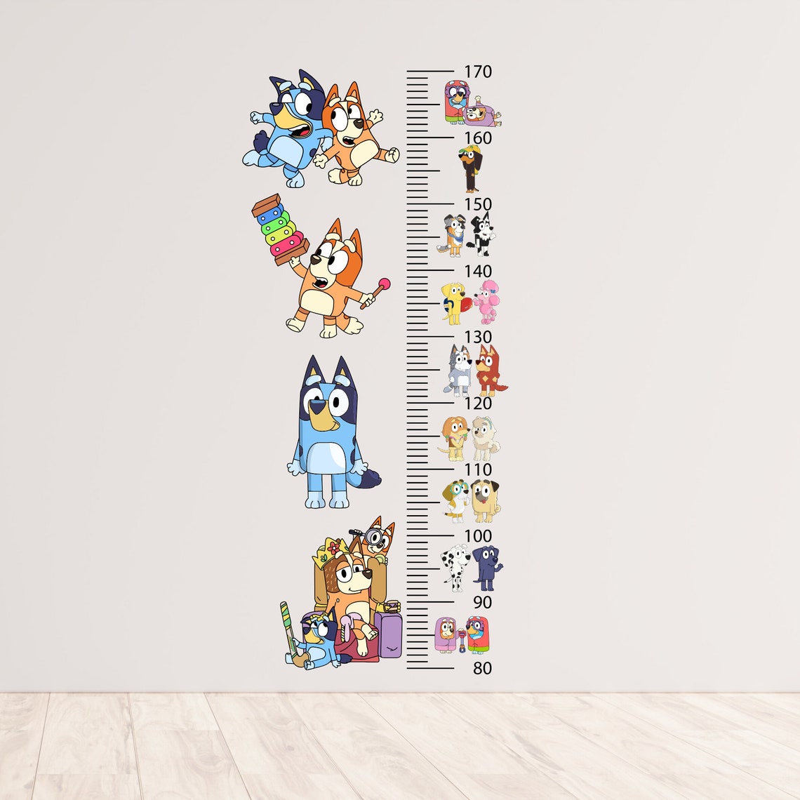 Bluey Growth Chart for Kids, Personalized Growth Chart, Height Chart ...