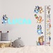 Bluey Growth Chart for Kids, Personalized Growth Chart, Height Chart ...