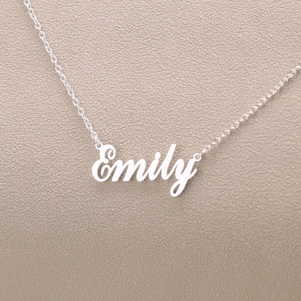 Sterling Silver Name Necklace - Etsy