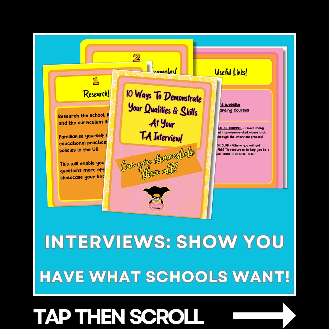 TA Interview Guide: Hot to Demonstrate Your Skills & Qualities PDF - Etsy