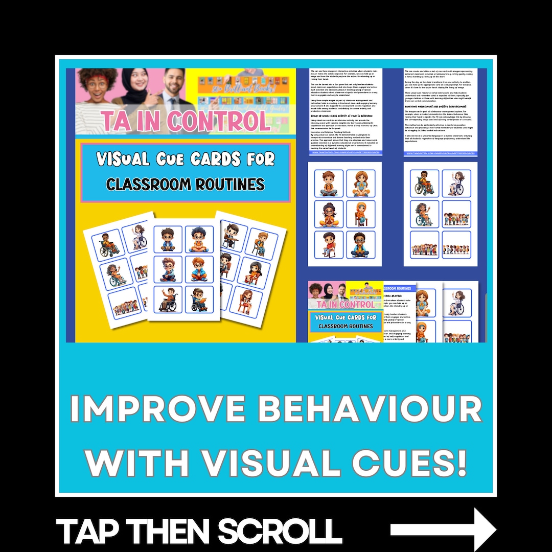 Visual Cue Cards for Classroom Routines - Primary or Secondary School ...