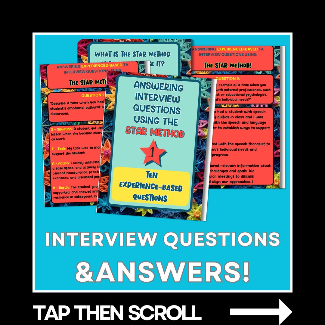 Star Method Interview Answers X 10 - TA Interview Questions and Answers ...
