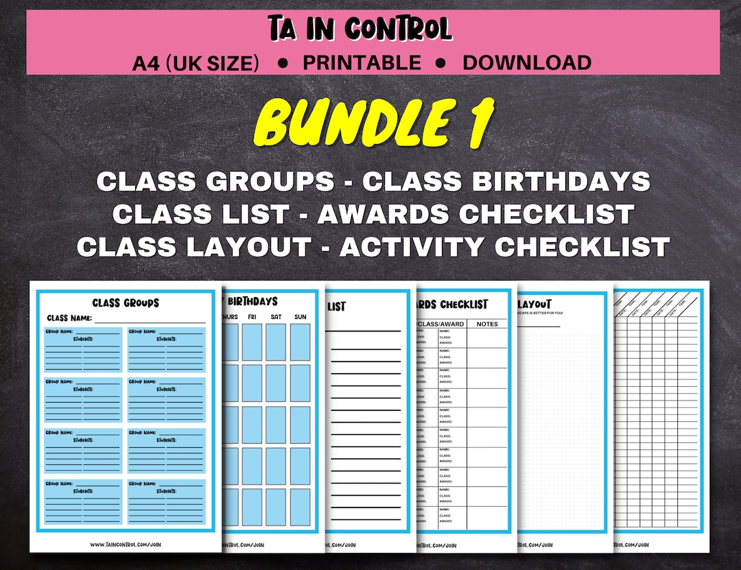 Teaching Assistant Planners Bundle 1 Worksheets and - Etsy