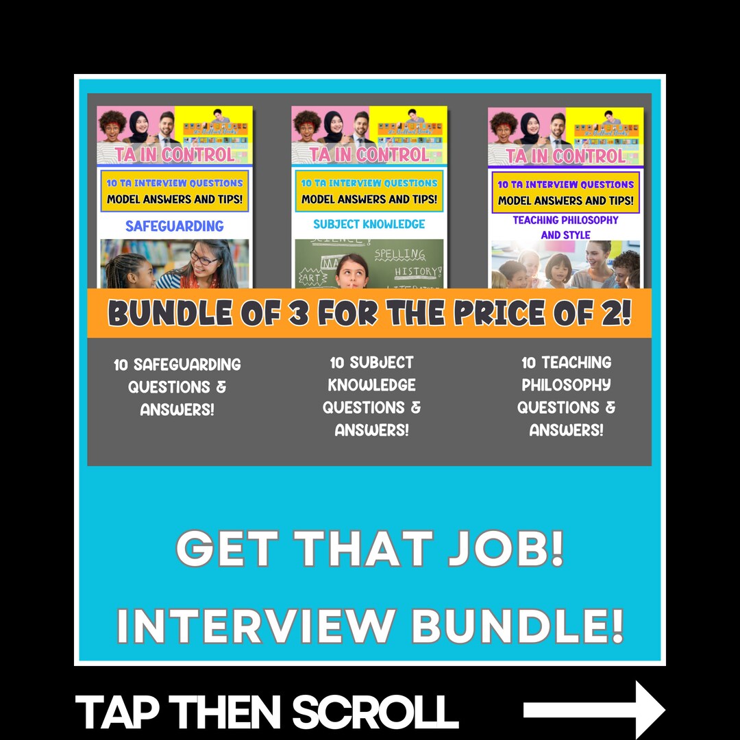 30 TA Interview Questions and Answers Bundle - Primary or Secondary ...
