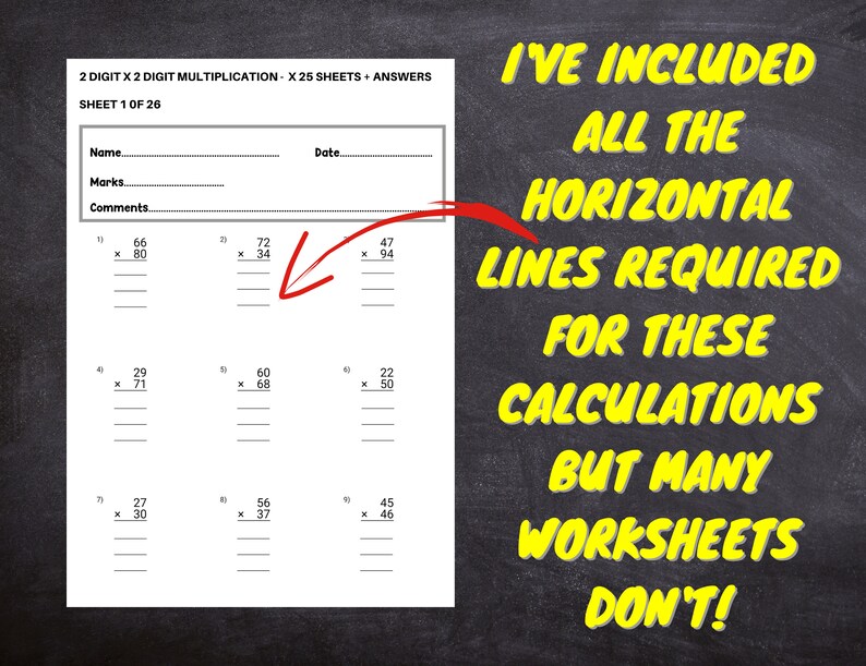 2x1 Digit and 2x2 Digit Multiplication - Multiplication Worksheets ...